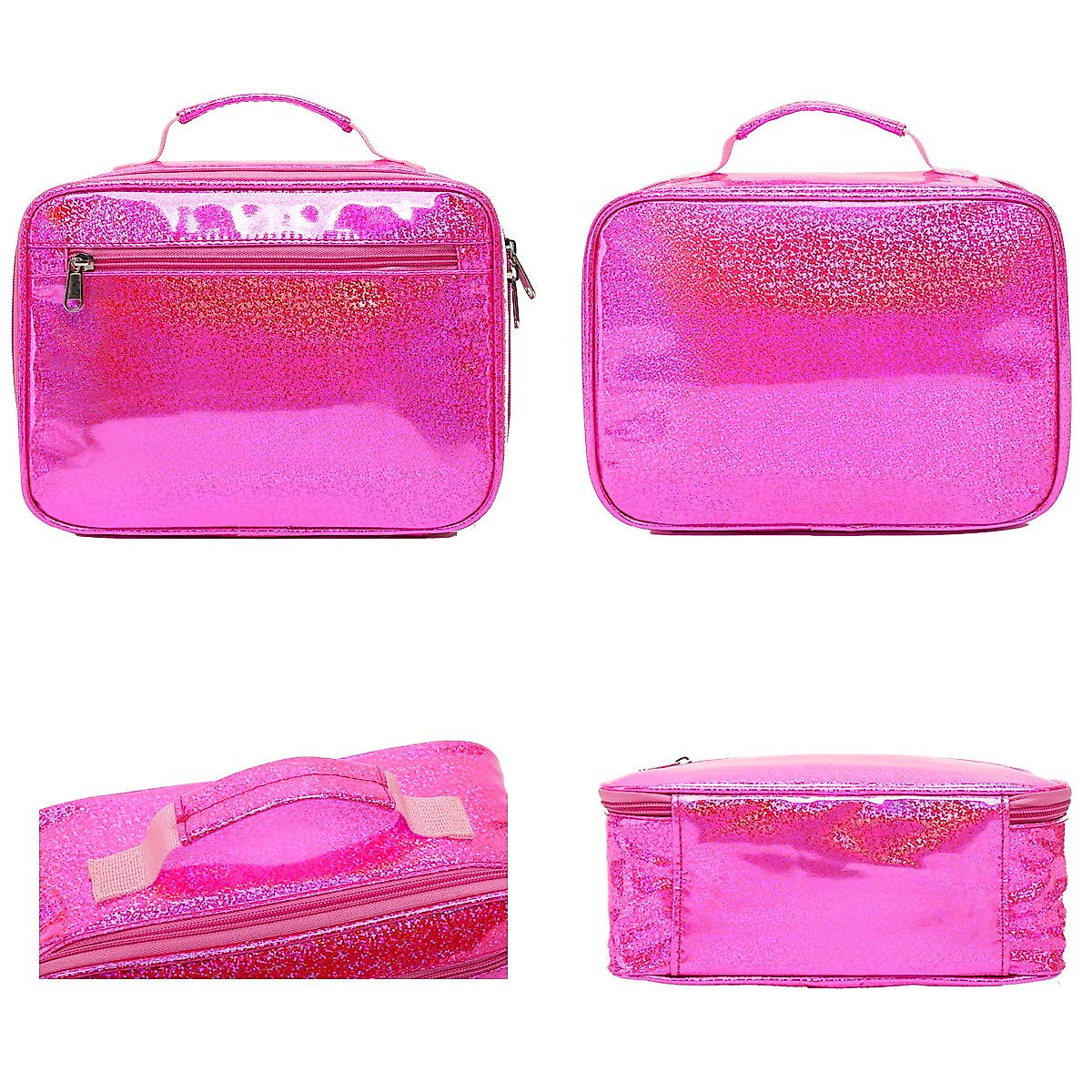 FlowFly Kids Lunch box Insulated Soft Bag Mini Cooler Back to School Thermal Meal Tote Kit for Girls, Boys,Pink