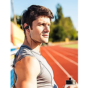 Bluetooth Headphones, Wireless Earbuds IPX7 Waterproof Sports Earphones 16H Playtime with Mic HD Stereo Sound Sweatproof in-Ear Earbuds Sound Isolation Headsets Gym Running Workout