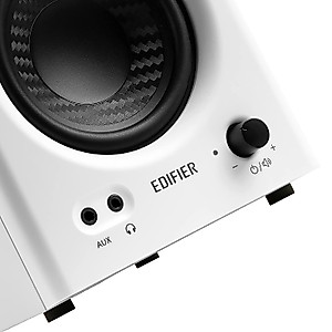 Edifier MR4 Powered Studio Monitor Speakers, 4" Active Near-Field Monitor Speaker - White (Pair)