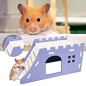 Yirtree Chinchilla Hut Easy Cleaning Stable Structure Mouse Nest House Toy Small Animal Supplies Purple