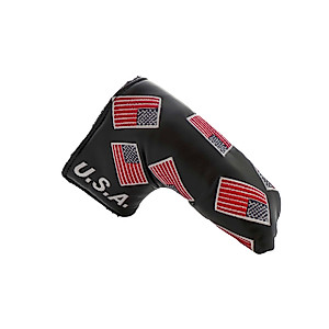 USA Patriotic Golf Putter Cover Head Covers Black Red White Blue blade Style Classic Traditional Headcover Putters Limited Edition