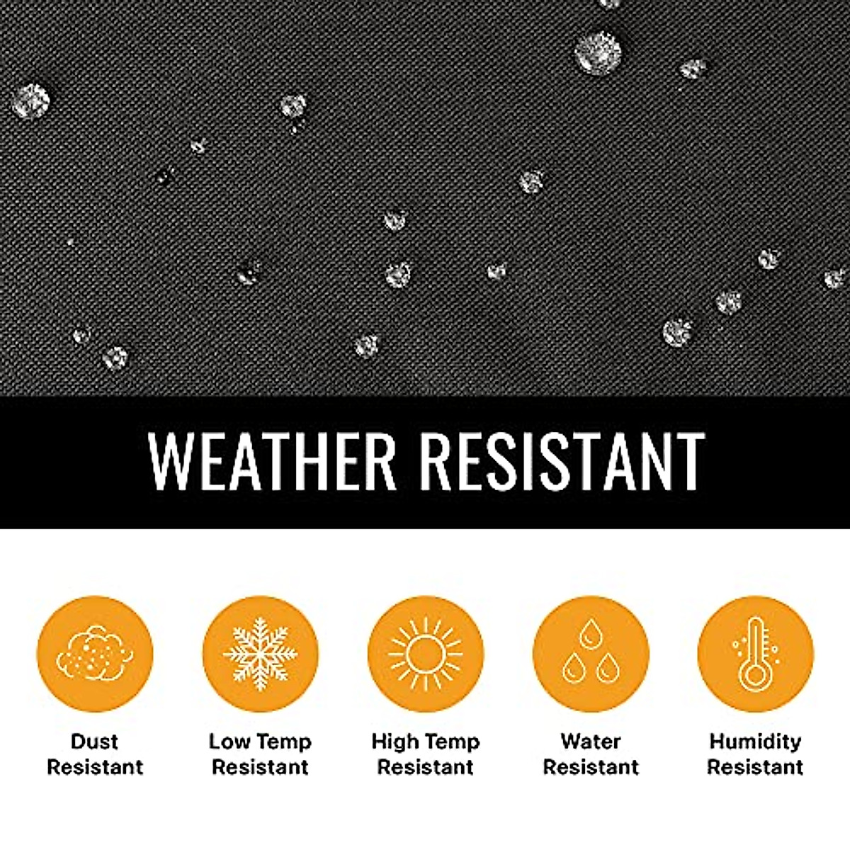 KHOMO GEAR GER-1139 Outdoor patior Furniture Chair Cover, Standard, Black