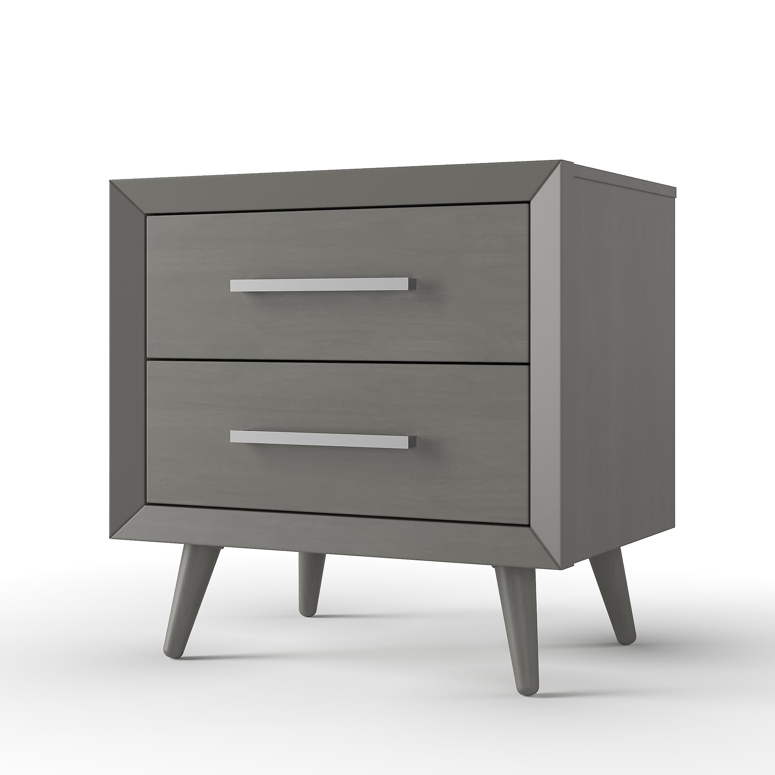 Child Craft Cranbrook 2 Drawer Nightstand for Nursery or Bedroom, Large Storage Drawers, Made of Sturdy Pinewood, Non-Toxic, Baby Safe Finish (Lunar Gray)
