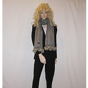 Cashmere scarf-cashmere-cashmere cape-dress shawl-mink stole-cashmere scarves (Silver w/Mink)