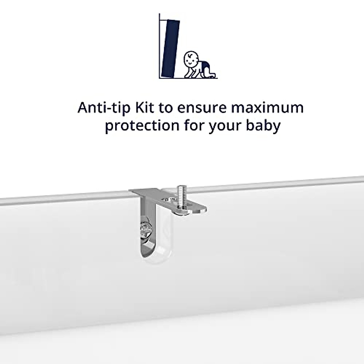 Cozy Castle 5 Drawer Chest, Mid Century Nightstand with Cutout Handle, Accent Drawer Dresser, Wood Storage Cabinet with Drawers for Bedroom Living Room Home Office Entry, White