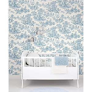 NextWall Chateau Toile Peel and Stick Wallpaper (Blue Bell)