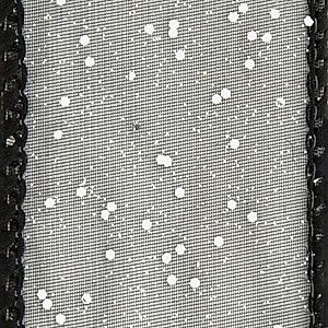 Offray Wired Edge Cosmic Glitz Craft Ribbon, 1 1/2-Inch x 9-Feet, Black