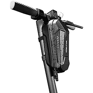 GLDYTIMES EVA Storage Bag Suitable for Electric Scooter Bicycle Trolley Front Suspension Bag Durable can Accommodate Charger Tool for Ninebot Xiaomi Scooter (New Black 3L)