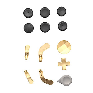 Yunir Joysticks Paddles, Gamepad Swap Metal Mod Joysticks Paddles Accessory Replacement for One Elite Series 2 Controller(Golden)