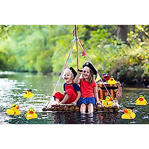 The Dreidel Company St. Patrick's Pirate Rubber Duck Toy Duckies for Kids, Bath Birthday Projects Gifts Baby Showers Classroom Summer Beach and Pool Activity Party Favors, 2" (12-Pack)