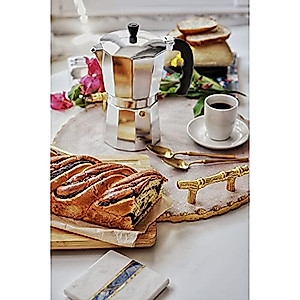 IMUSA USA B120-42V Aluminum Espresso Stovetop Coffeemaker 3-Cup, Silver