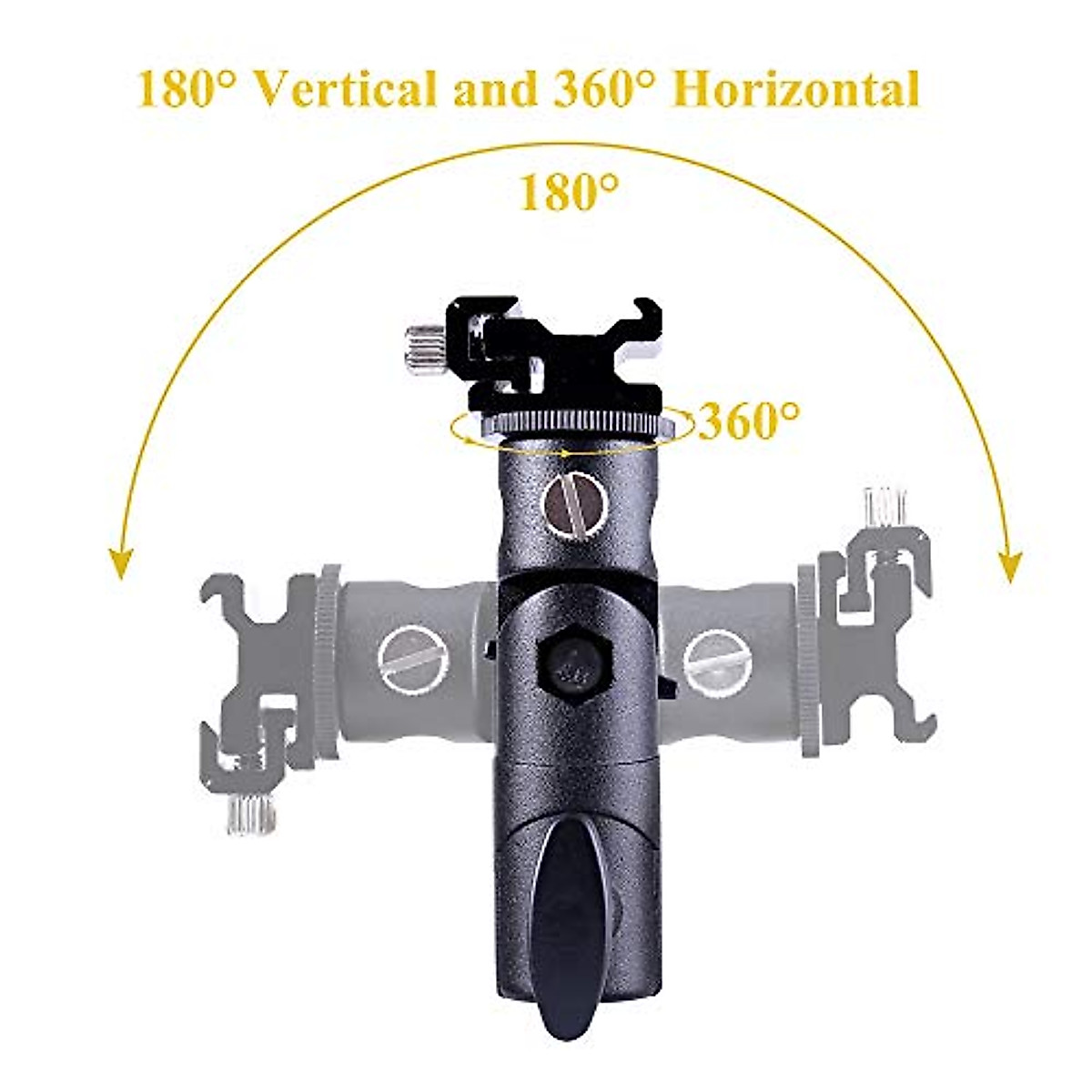 FOTYRIG Camera Speedlite Mount Flash Stand Bracket Umbrella Mount Holder Shoe Mount Compatible with Nikon Pentax Olympus Nissin Metz and Other Speedlite Flashes E Type-2 Pack