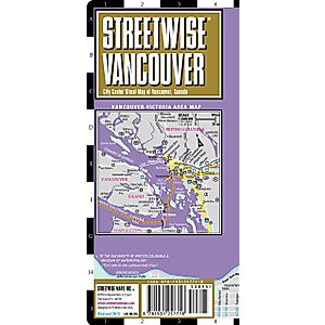 Streetwise Vancouver Map - Laminated City Center Street Map of Vancouver, Canada