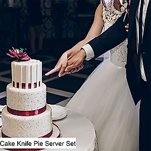 WUWEOT Cake Knife and Server Set with Champagne Glasses, Rustic Wedding Supplies with Jute Handles and Wood Heart for Wedding, Birthdays, Anniversaries, Parties, Rustic Bride Groom Gifts