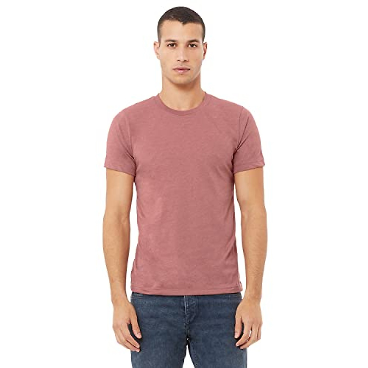 Bella + Canvas Unisex Heather CVC T-Shirt S HEATHER MAUVE