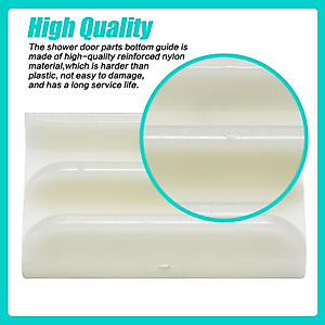 M6219 Sliding Shower Door Bottom Guide for Sliding Shower Door, 1/2 in Channels for Glass Shower Door Plastic Guide M6219(2 Pack)