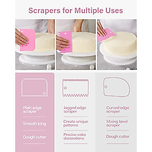 Kootek 32-Piece Piping Bags and Tips Set with 24 Icing Piping Tips, 2 Reusable Pastry Bags 12 Inch, Reusable Piping Icing Bags and Tips, Cake Decorating Kit for Frosting Cookie, Cupcake