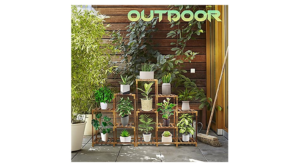 AWLYLNLL Wood Plant Stand - Multi-tiered Indoor Display