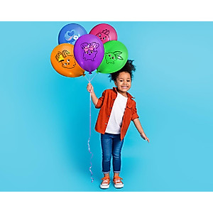 5 Pcs Cartoon Sunny Bunnies Latex Balloons - Hop into Fun and Festivity!