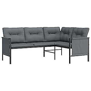 qiangxing 2 Piece Patio Dining Set Outdoor Patio Dining Set Outdoor Patio Furniture Patio Set Patio Table and Chairs Set Anthracite Steel