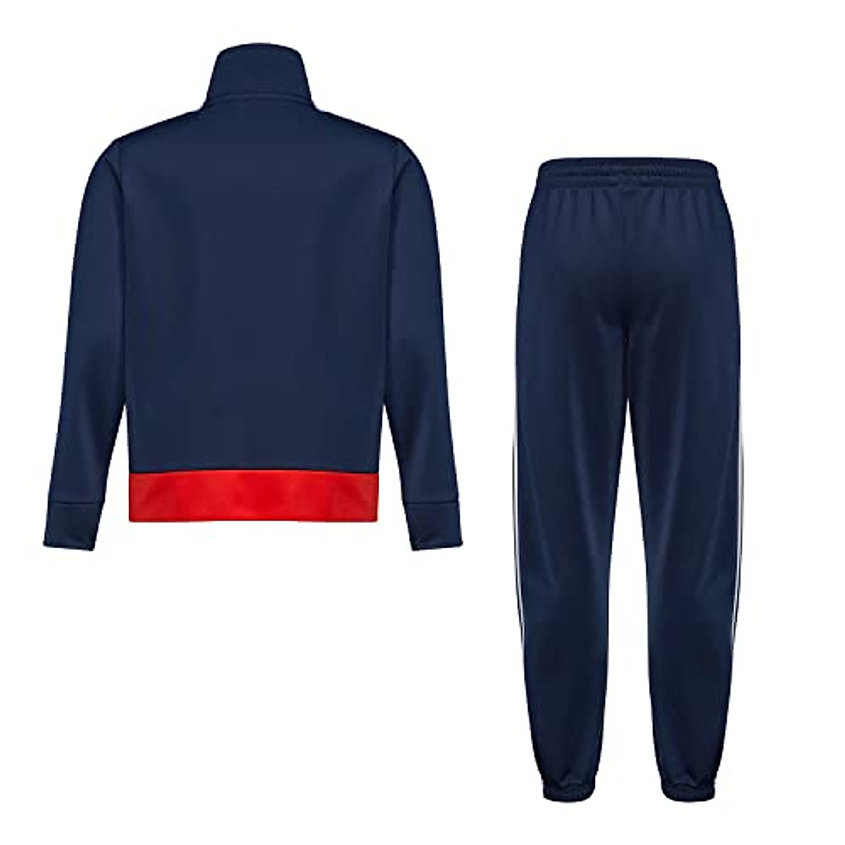 adidas Boys' 2-Piece Color Block Tricot Track Set, Collegiate Navy, 5