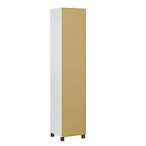SystemBuild Evolution Kendall Fluted 16" Wide 1 Door Storage Cabinet, White