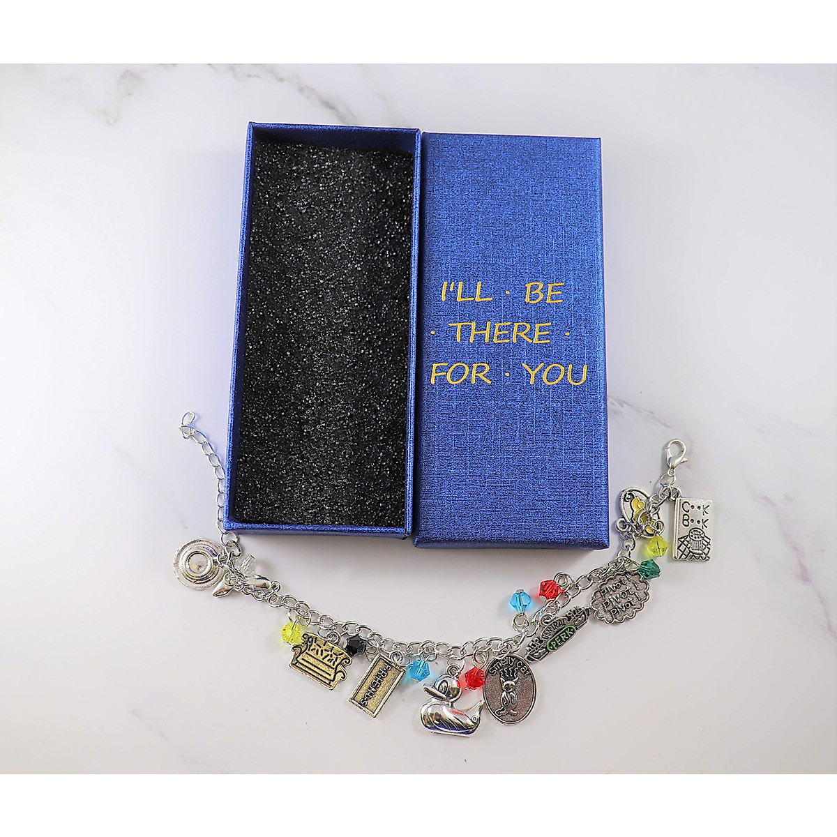 Friends Charm Bracelet （Cute Box Included) - Merchandise Costume Jewelry Gifts for Women, gift for girlfriend, valentine