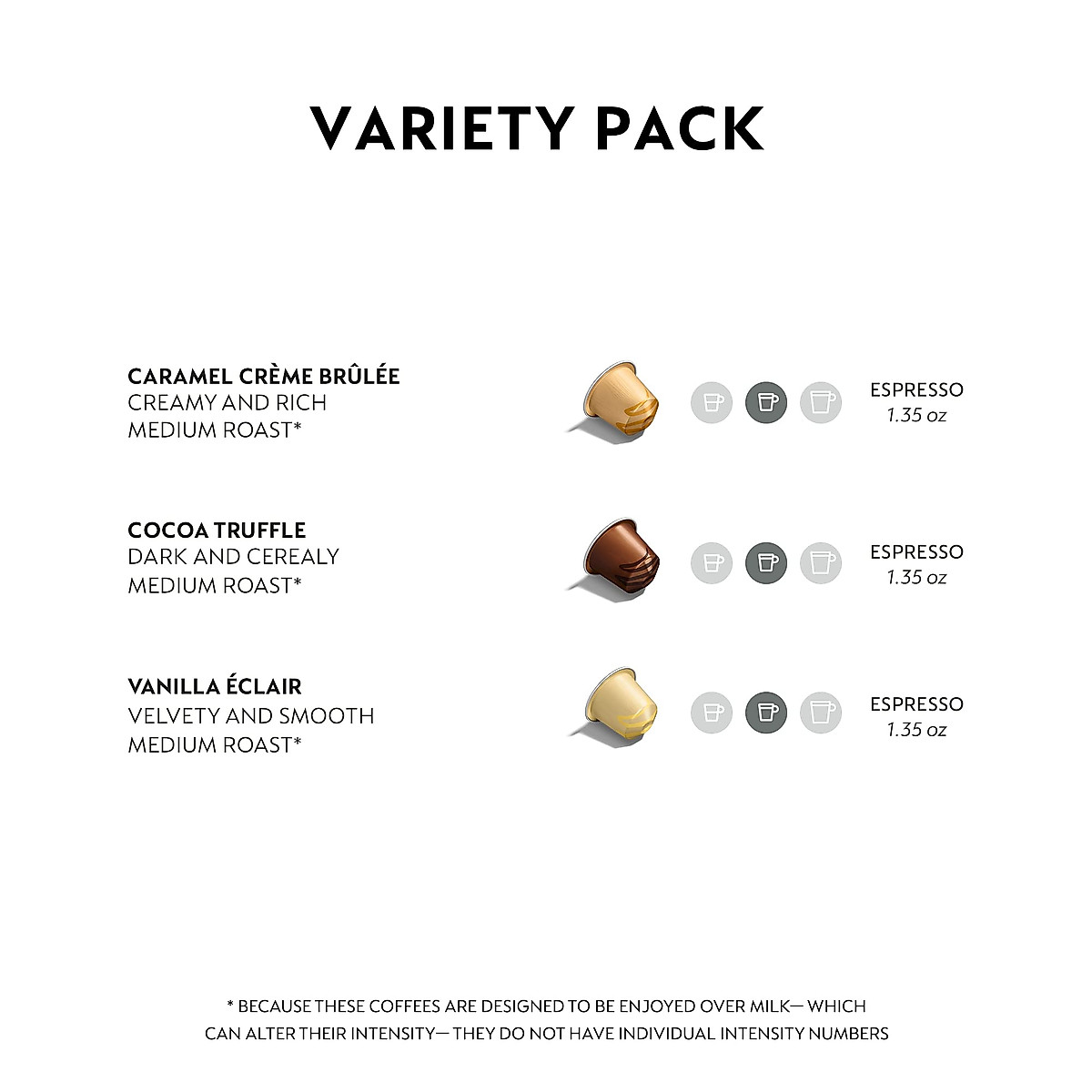 Nespresso Capsules OriginalLine, Barista Flavored Pack, Mild Roast, 30 Count Espresso Coffee Pods, Brews 1.35 Ounce (ORIGINALLINE ONLY)