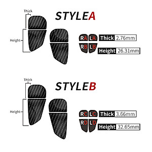 PlayVital Blade 2 Pairs Shoulder Buttons Extension Triggers for ps5 Controller, Game Improvement Adjusters for PS Portal Remote Player, Bumper Trigger Extenders for ps5 Edge - Graphite Carbon Fiber