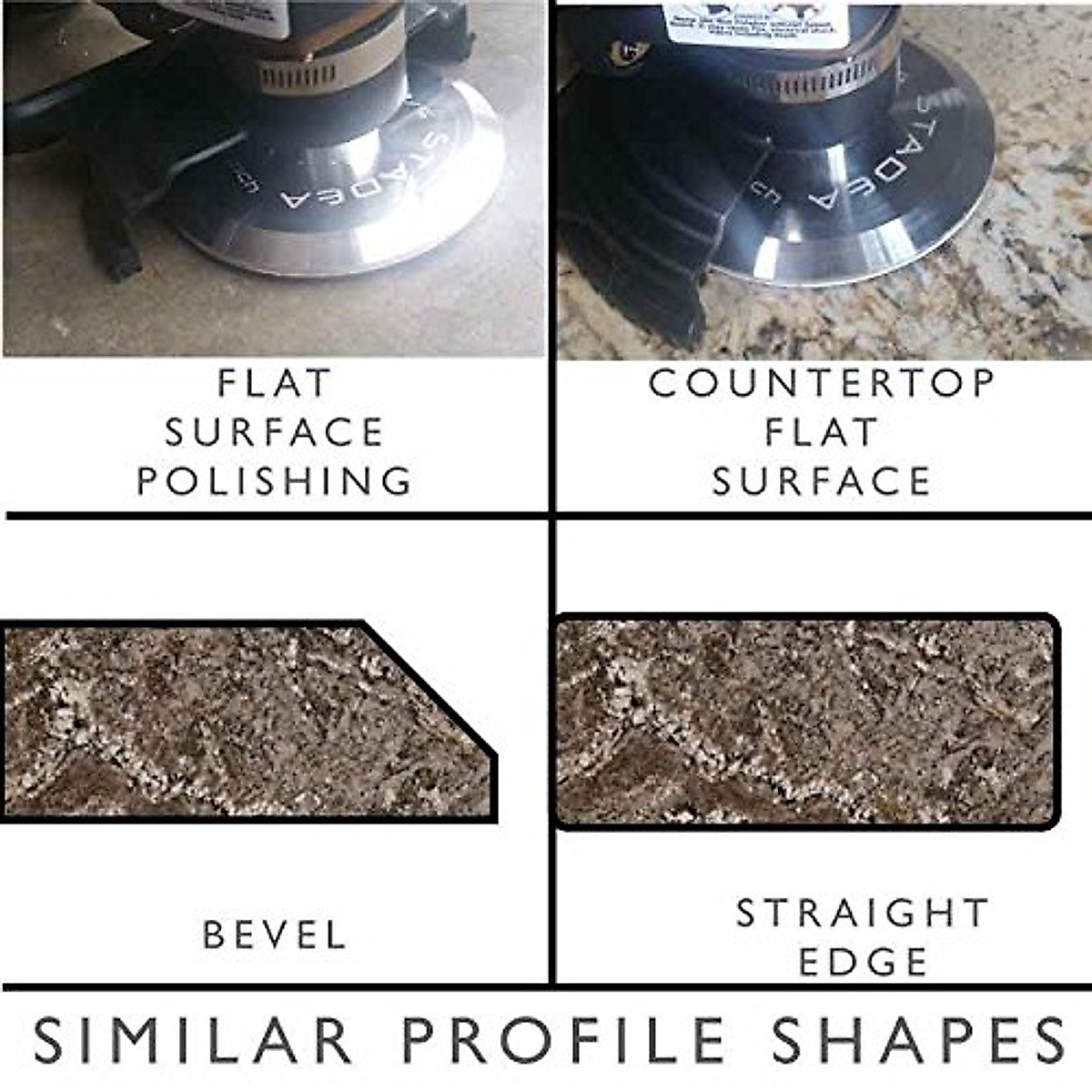 Stadea ABP105Q 7" Hook and Loop Backing Pad With Rigid Aluminium Backing, 5/8" 11 Brass Arbor