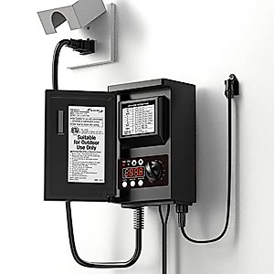 Malibu Low Voltage Transformer 45 Watt for Outdoor Landscape Lighting with Photocell Sensor Timer and Weather Shield for Spotlight Floodlight Garden Pathway Light 120V AC to 12V AC