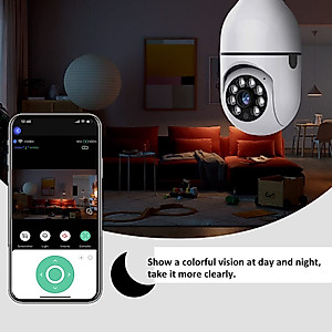 2PCS light bulb security camera, E27 360 Degree 2.4GHZ WIFI 1080P Indoor/Outdoor HD PTZ Camera, Support Super AI Intelligent &Motion Detection Tracking,Two-way Audio Talking, Support Cloud Storage