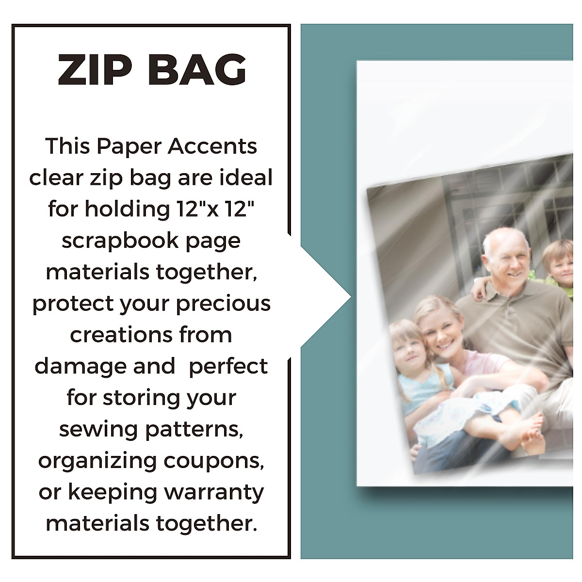 Zip Bag 13x13" 2mil Clear 10pc