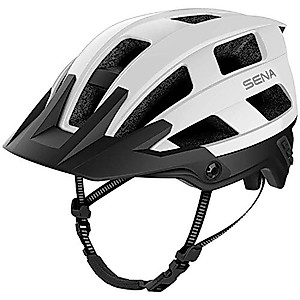 Smart Communications Mountain Bike Helmets - Sena M1 / M1 EVO (M1, Matte White, Large)