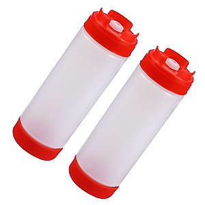 SALAD DRESSING BOTTLE- These squeeze bottle has a proper capacity that can meet your home sauce storage use.