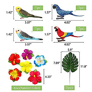 JeVenis Parrot Birthday Cake Decoration Tropical Bird Cupcake Decoration Parrot Party Supplies Tropical Bird Cake Decoration Parrot Birthday Party Decoration