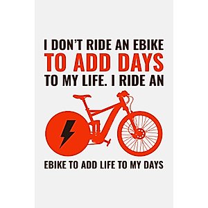 E-BIKE: Electric-Bike E-Cyclist Bicycling Blank Lined Journal Notebook Diary