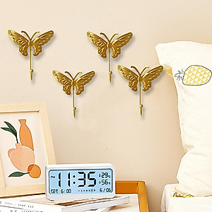 Sdjdhej Butterfly Hooks Towel Hook Cute Wall Hooks Kids Wall Hooks Butterfly Coat Hooks Hooks 4 Pcs for Hanging Coats Kids Hooks Keys Hooks Decorative Wall Hooks for Kids Hooks