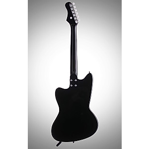 Silvertone 6 String Solid-Body Electric Guitar, Right, Gloss Black, standard (1478BK)
