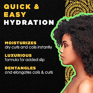 MY BLACK IS BEAUTIFUL Nourishing Leave-In Conditioning Cream, for Curly and Coily Hair with Coconut Oil, Honey, and Tumeric, 6.3 fl oz