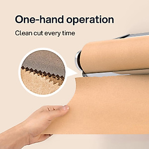 Kenley Butcher Paper Dispenser - Large Holder and Cutter for Wrapping Butcher Craft Freezer Paper Roll 24 Inch - Wall Mount or Tabletop - Carbon Steel Non-Slip Cutter with Serrated Blade - Easy to Use