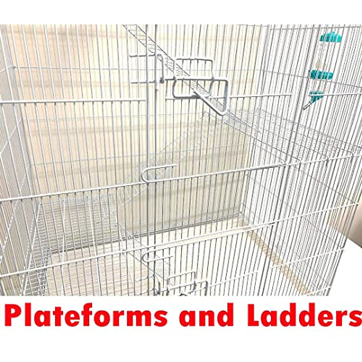 55" Extra Large 5 Levels 3/8-Inch Tight Spacing Ferret Chinchilla Sugar Glider Rats Mice Wire Cage for Small Animal