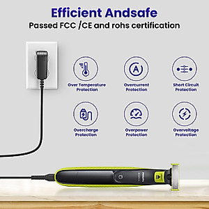 Electric Shaver 4.3V Adapter Power-Supply Cord, Shaver Charger Power Cord for Philips A00390 4.3V 70mA for Philips Norelco oneblade Charger QP2520 Compatible with QP2520/90, QP2520/70, QP2520/72