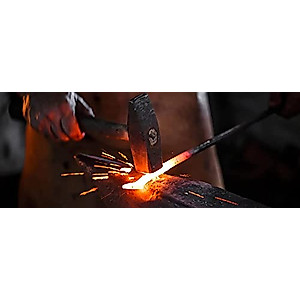 HB Bath Towel Bar 20 inch, Wrought Iron Decorative Bathroom Towel Cloth Hanger Heavy Duty Wall Mounted Handmade Towel Rod (Black)