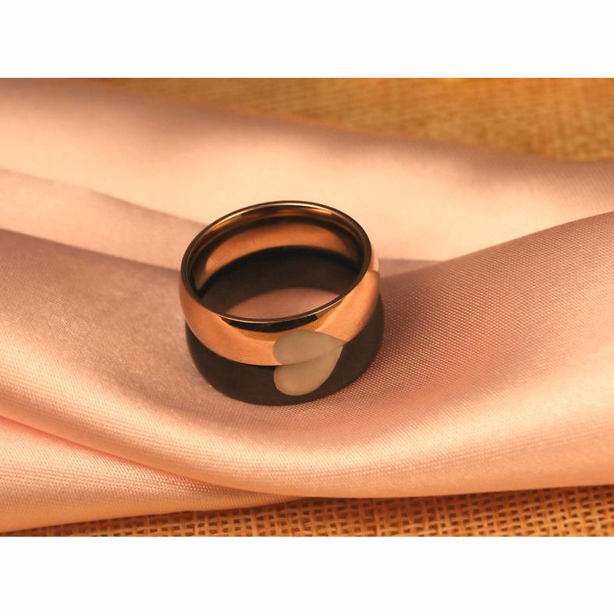 EBAT 6mm His And Hers Rings Matching Heart Stainless Steel Gift Stainless Steel Unisex Band Boyfriend And Girlfriend Simple Gifts Happy Birthday Women Bands