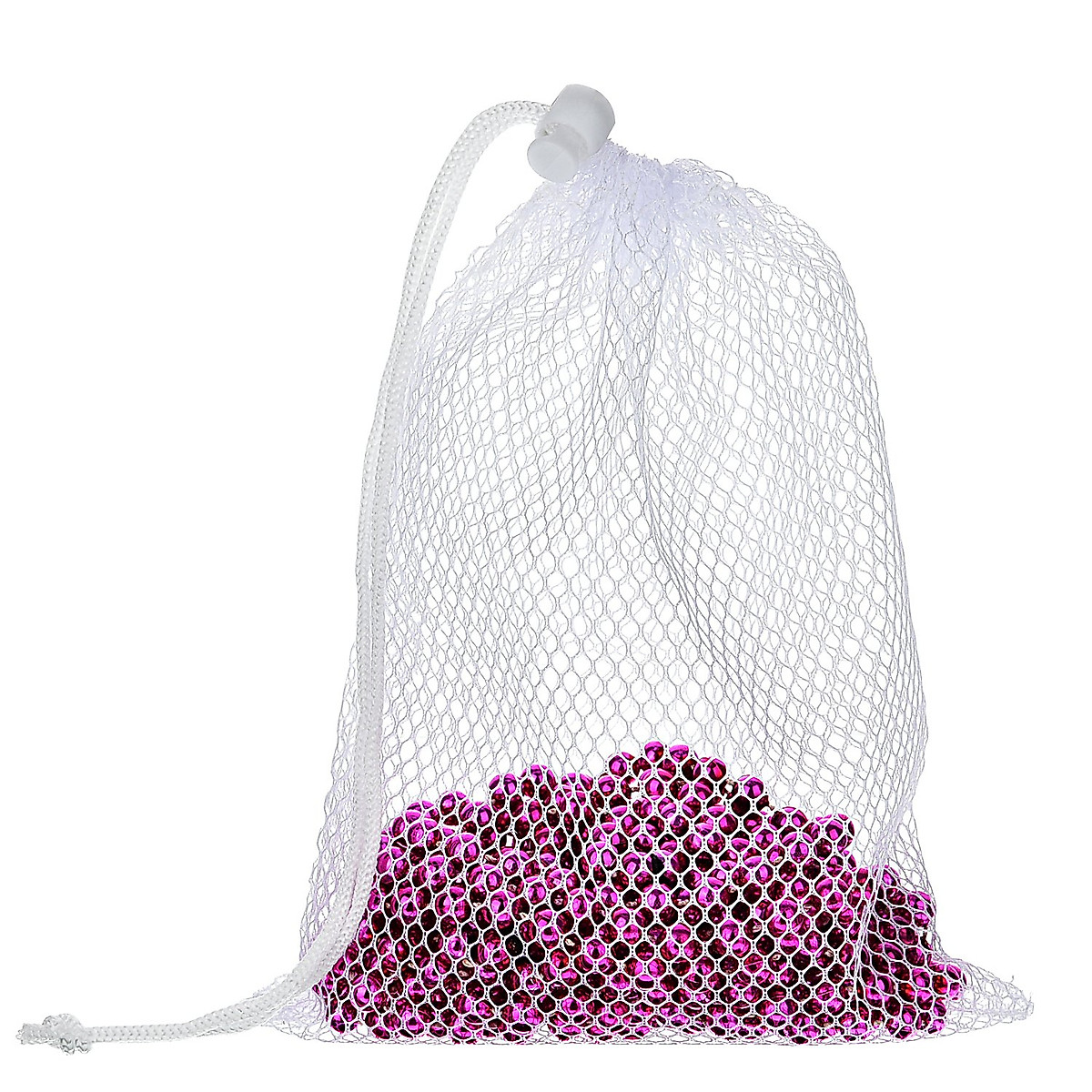 TecUnite 10 Pcs Mesh Bags Drawstring Laundry Bags Large Nylon Mesh Bags Gift Bag Dishwasher Bag with Sliding Drawstring for Kitchen Jewelry Gifts Wedding Favor Home(5.5 x 7.5 Inch,White)