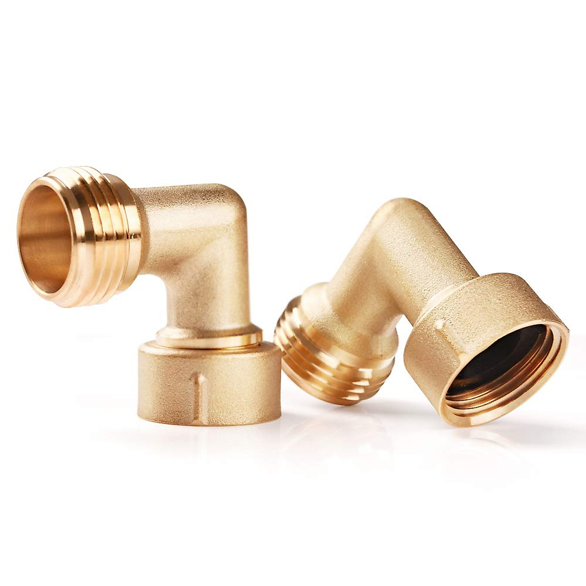 SnowyFox 2PCS RV 90 Degree Water Hose Elbow - 90 Degree Hose Elbow for RV, 3/4-11.5NH Hose Thread Connection for RV Outdoor Tap Washing Machine Hose Fitting