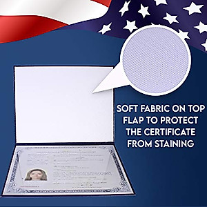 US Citizenship Certificate Holder | US Citizenship Gifts | 2023 Naturalization Certificate Padded Holder with Cover. Golden Great Seal of The United States.