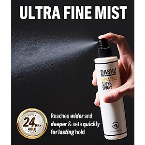 DASHU Premium Mega Hold Super Spray 8.45fl oz – Extra Strong Hold, Dryness Prevention, All-Natural Ingredients