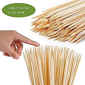 120 PCS Bamboo Marshmallow Roasting Sticks, SMores Skewers for Fire Pit, Extra Long 30 Inch Heavy Duty 5mm Thick Wooden SMores Sticks for Open Fire Pits Roaster Barbecue Hot Dog Camping Kebab Sausage